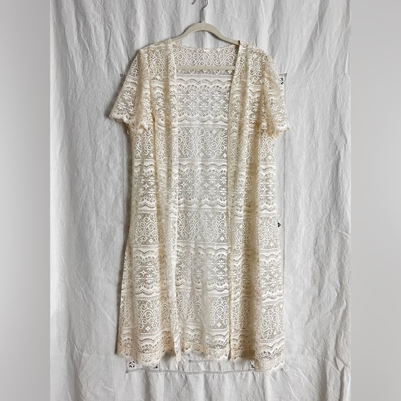 Vintage | Dresses | Vintage 7s Ivory Lace Duster | Poshmark